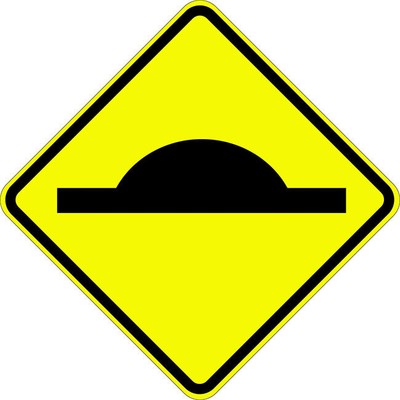 Speed Hump Symbol Traffic Safety Sign Aluminium 600x600mm | eBay