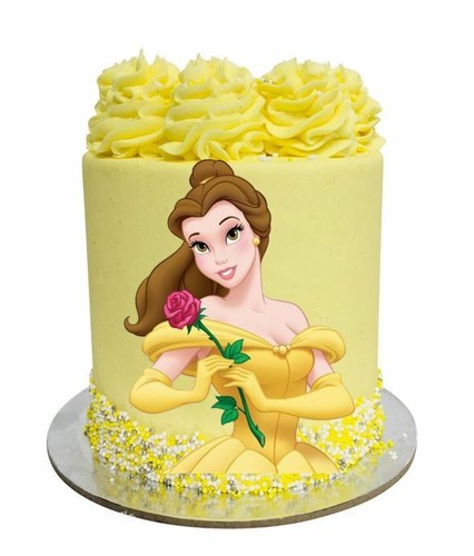 PRE-CUT Disney Princess Belle Edible Cake Topper Image Icing Decoration ...