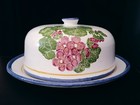 Vintage MM Portugal Pottery Red Ware Serving Plate Platter W/ Dome ...