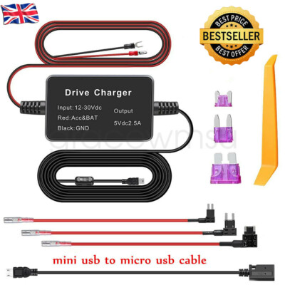 Micro USB Car Hard Wire Kit Box HardWire Charger Adapter For Dash Cam ...