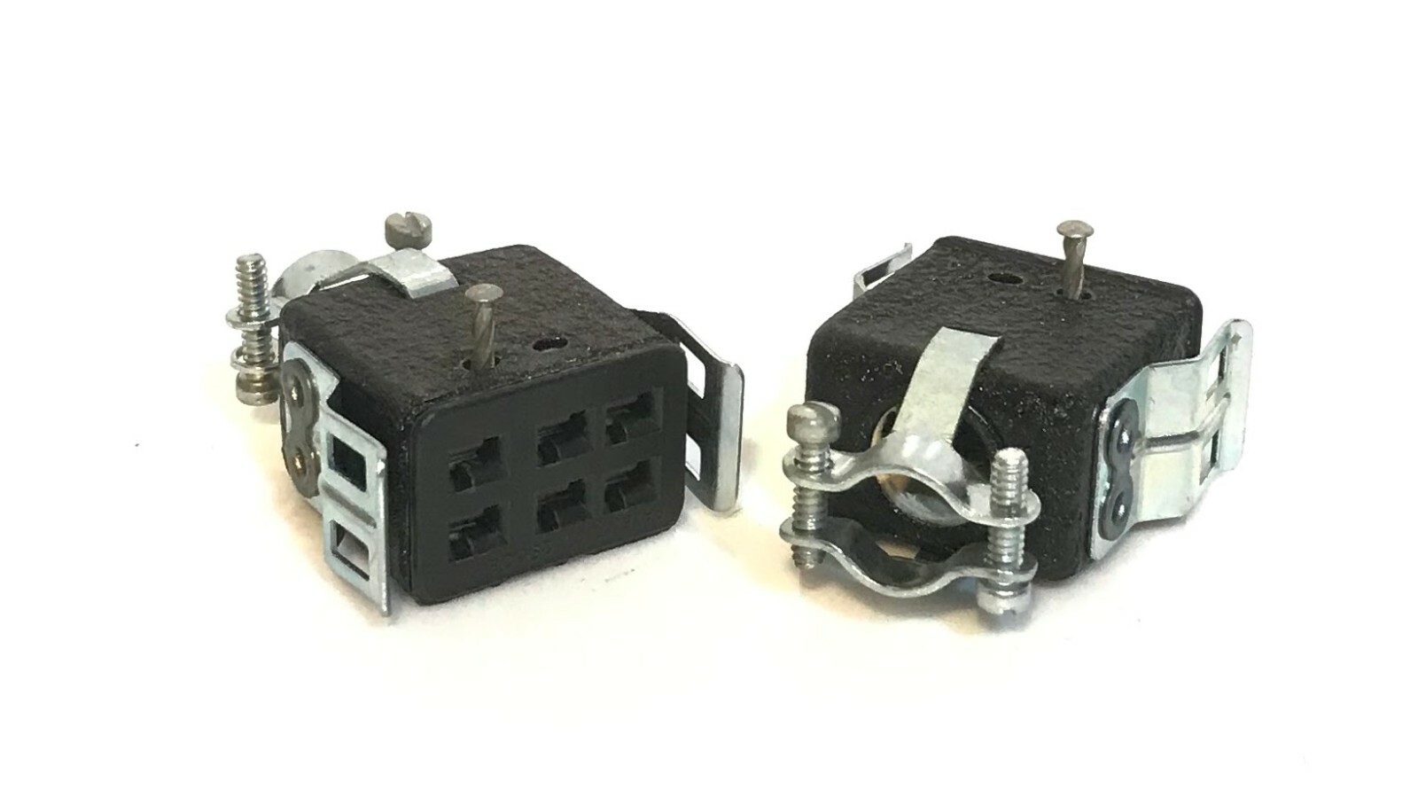 (2) TRW Cinch 6 Pin Socket Cable Clamp Cinch Connectors S306-CCTK NOS ...