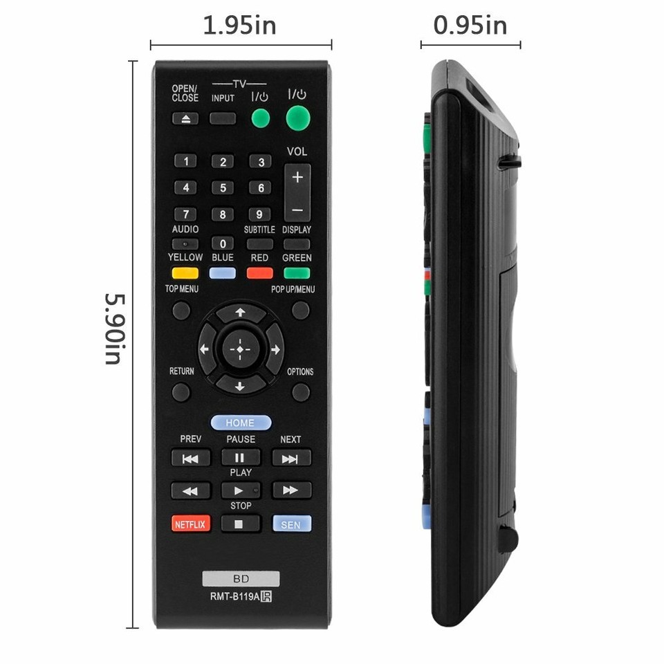 New Replace Remote RMT-B119A for Sony Blu-Ray Player BDP-BX59 BDP-S390 ...