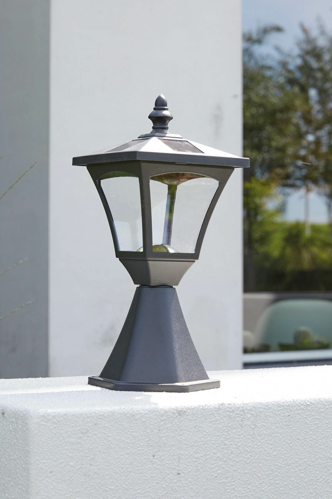 Luxform Garden Outdoor Pathway Height Adjustable Solar LED Black Lamp ...