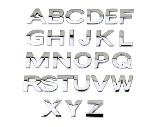 Top Quality Car Auto 3D Chrome Letters or Numbers Emblem Badge Sticker ...