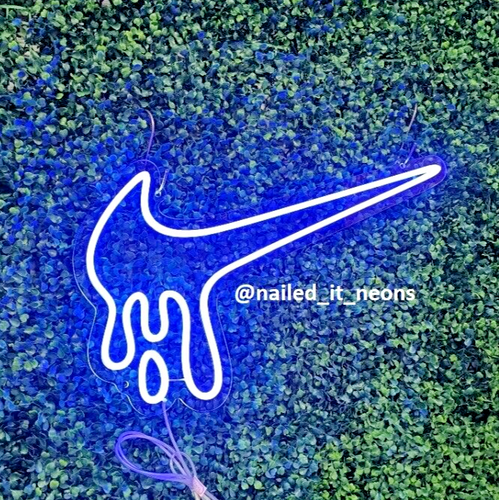 Dripping NIKE LED Neon Sign Logo Trainers Bedroom Decor Wall Art Teen ...
