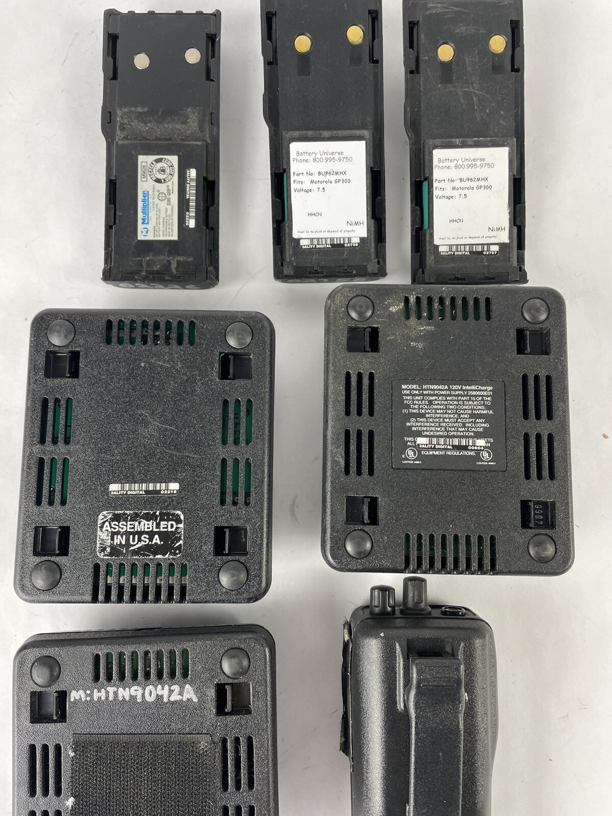 LOT OF 7 MOTOROLA PORTABLE RADIO'S GP350 HTN9042A - VHF UHF - UNTESTED ...