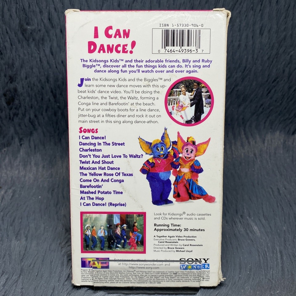 Kidsongs: I Can Dance VHS Tape 1998 Music Video Stories Magical Biggles ...