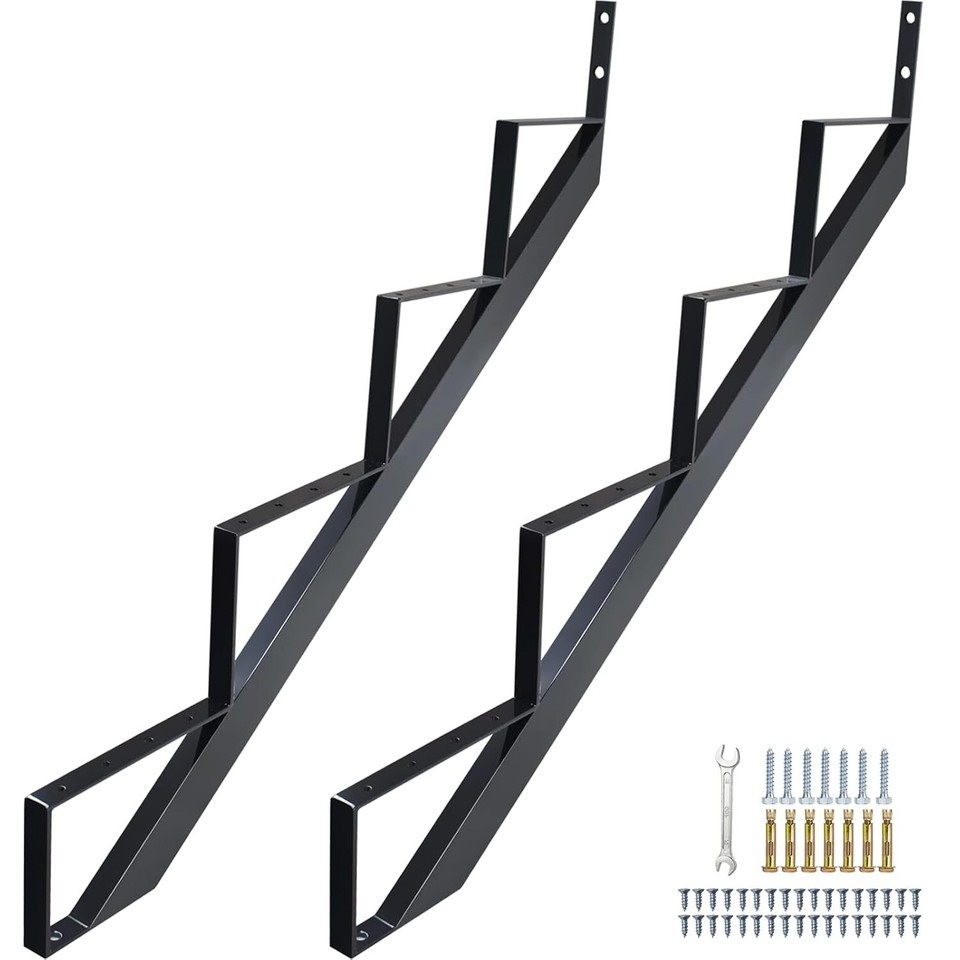 4-Step Steel Stair Stringers for Outdoor Use - Easy Install and Durable ...