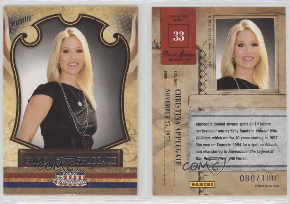 2011 Panini Americana Retail Proof Silver 80/100 Christina Applegate #33 0c3 | eBay
