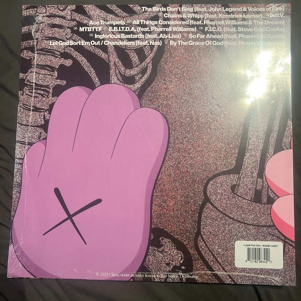 Clipse - Let God Sort Em Out *AUTOGRAPHED* PINK LP VINYL PUSHA T MALICE ...