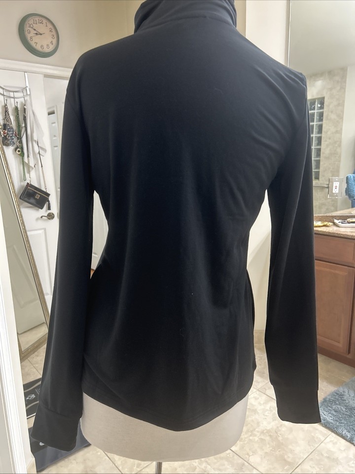 BEBE SPORT BLACK ROSE GOLD LIGHT ZIPPER JACKET IN SIZE MEDIUM. NEW ...