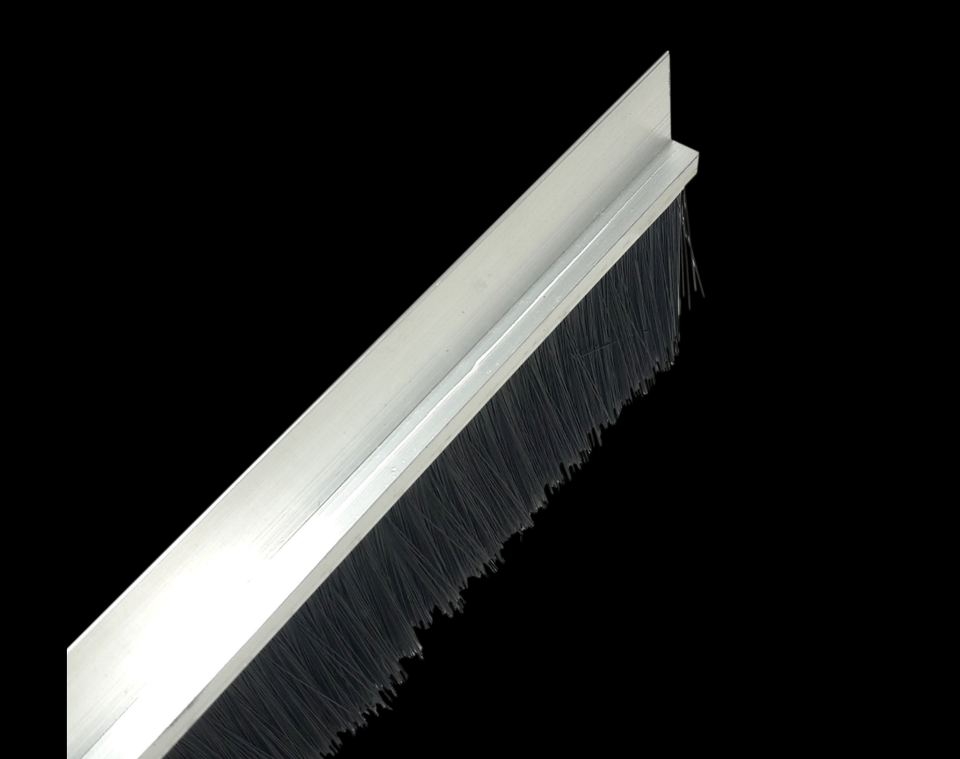 Door Aluminum Brush Draught Excluder Strip Doors Bottom Sweep Dust Seal ...