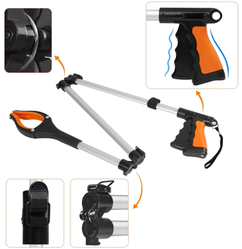 43" Extra Long Grabber Tool, Foldable Grabbers for Elderly Grab It ...