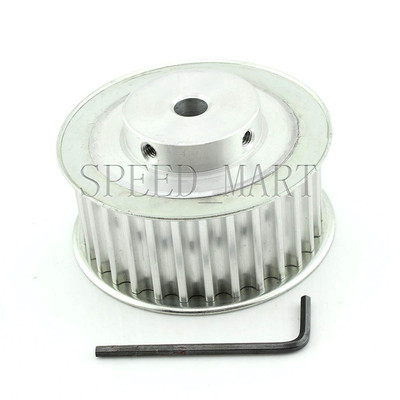 HTD8M 30 Teeth Timing Pulley 32mm width Aluminum 12.7mm Bore Stepper ...