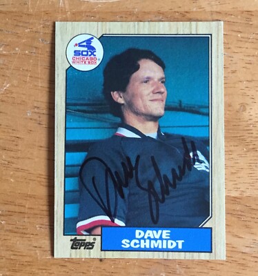 Dave Schmidt Chicago White Sox Signed Autograph 1987 Topps Baseball ...