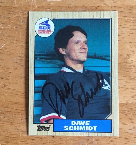 Dave Schmidt Chicago White Sox Signed Autograph 1987 Topps Baseball ...