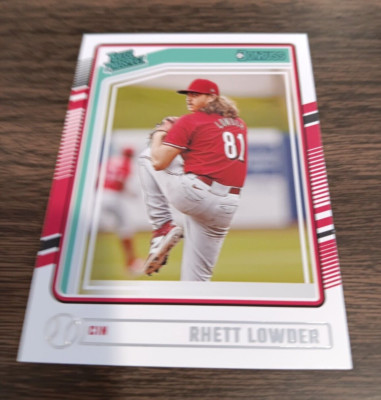 RHETT LOWDER 2024 PANINI DONRUSS CARD #166 CINCINNATI REDS (ROOKIE BASE ...