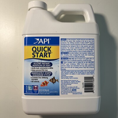 API Quick Start 32oz Freshwater and Marine Aquarium Rapid Cycle Starter ...