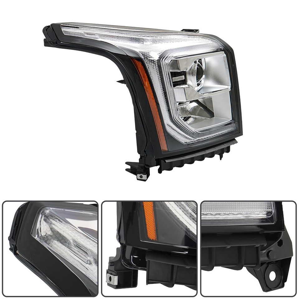 For 2015-2017 GMC Yukon/Yukon XL Headlight Halogen W/ DRL Passenger Right Side | eBay