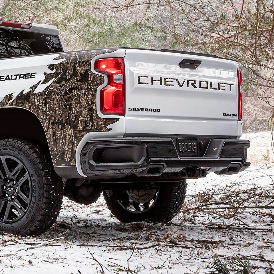 19-21 Gloss Black Silverado 1500 Tailgate Custom Letter Logo Emblem ...