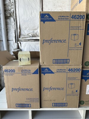 Preference Cube Box Facial Tissue, 2-Ply, White, 100 Sheets/Box, 36 ...
