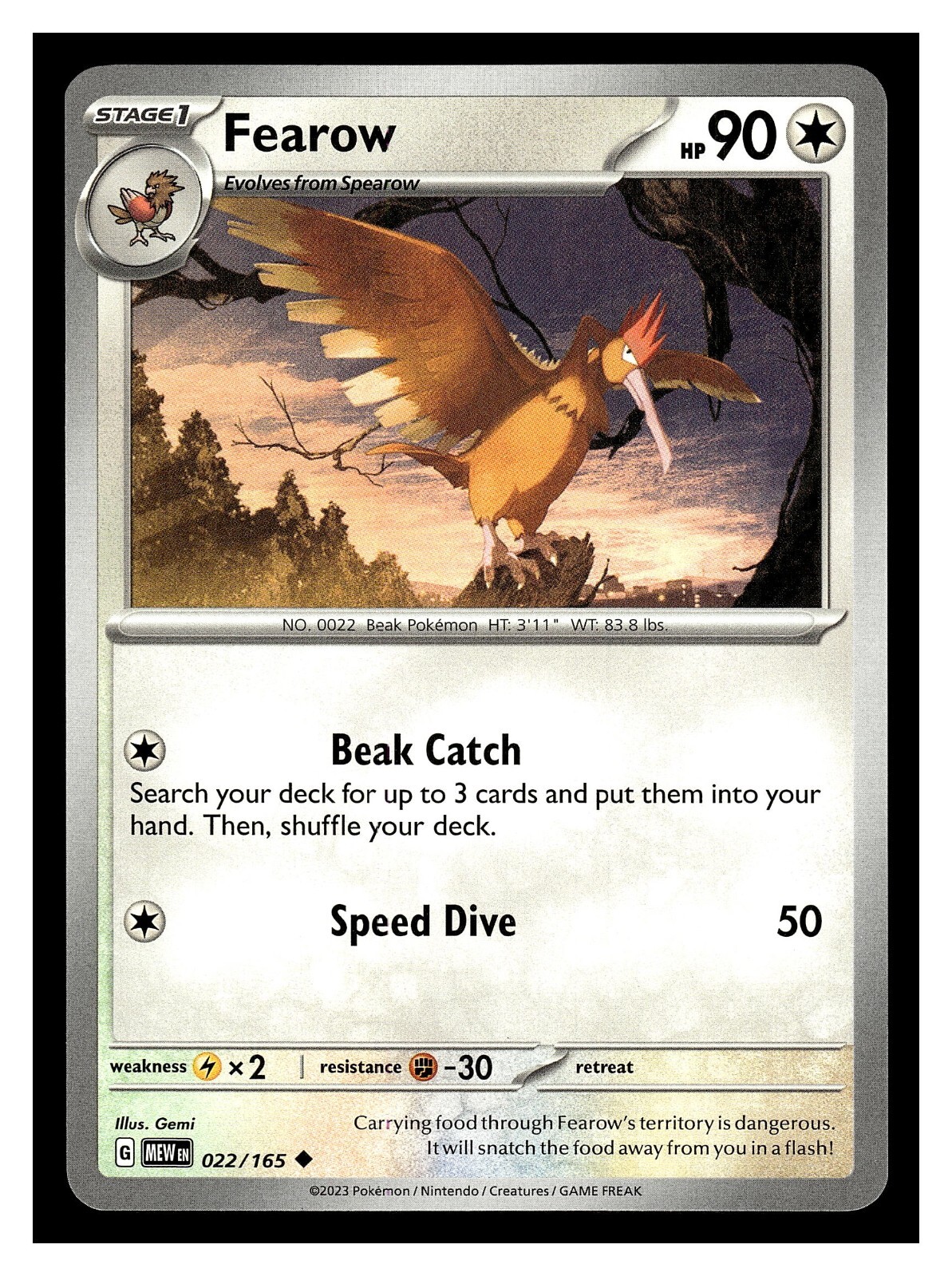 Pokemon Fearow 022/165 Scarlet & Violet 151 | eBay