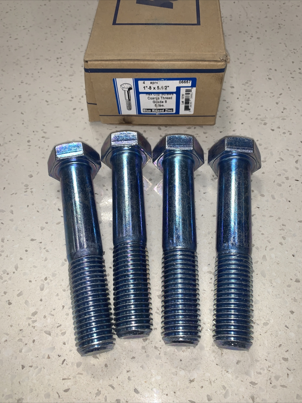 Midwest Fasteners Hex Cap Screws 1”-8 x 5. 1/2”Grade 8 Coarse Thread ...