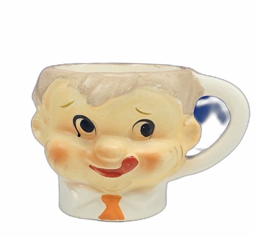 Japan teacup vtg yum boy lick lips tongue ceramic tea cup mug mcm ...