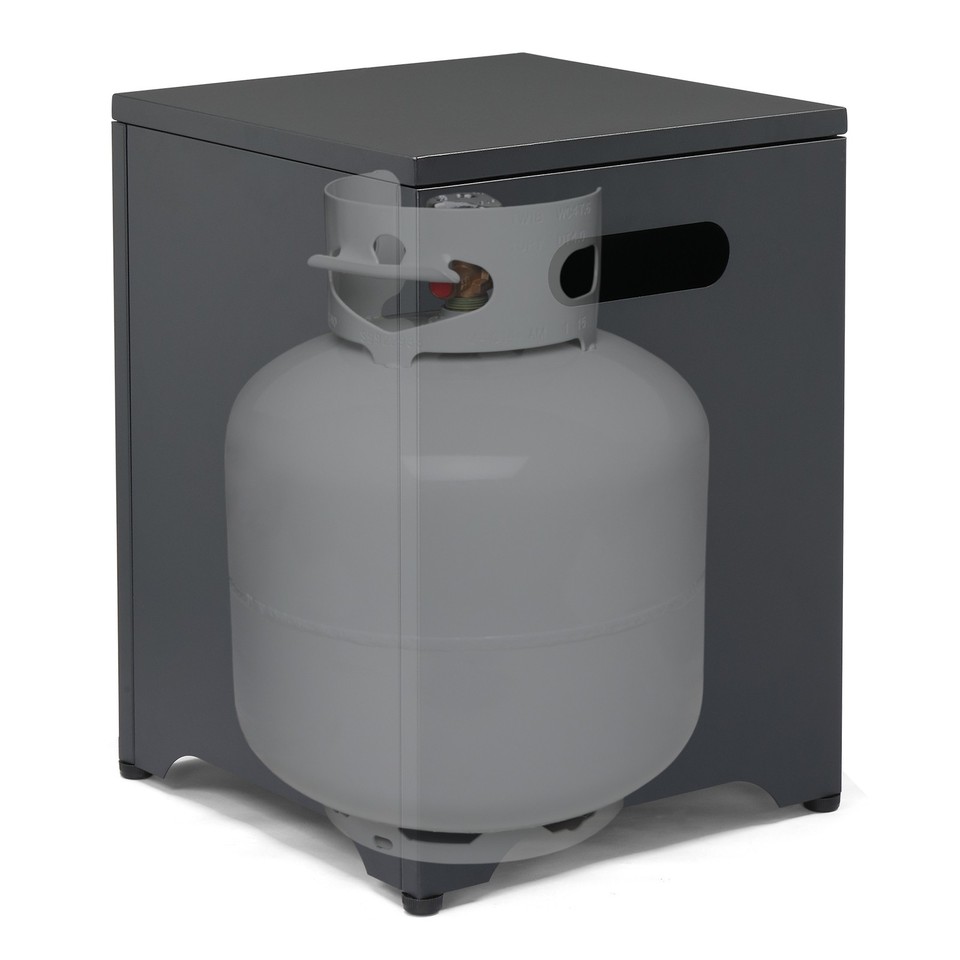Outdoor Propane Gas Tank Cover Holder Storage Side Table for Gas Fire ...