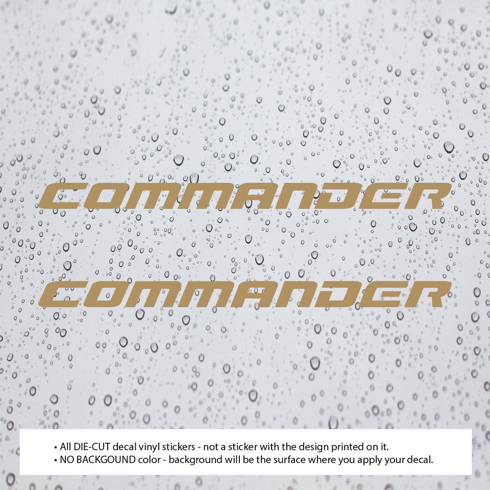 2pcs COMMANDER Decal Vinyl Stickers for AVT Vehicles Motorcycles ...