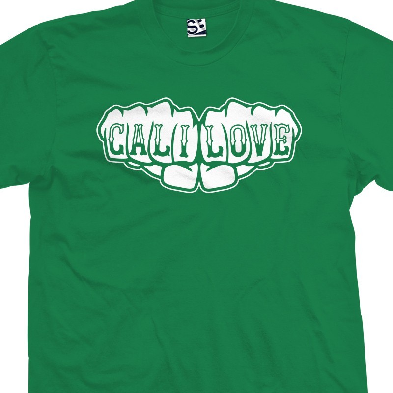 Cali LOVE Fists Shirt | California Knuckle Tattoo Sur Califas All Sizes ...
