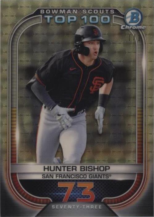 2021 Bowman - Bowman Scouts Top 100 Hunter Bishop #BTP-73 SuperFractor ...