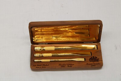 Limited Edition 1997 Mac Tools 24K Gold Plated 3 Piece Chisel Set #0380 ...