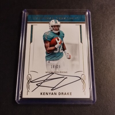 #18/25 Kenyan Drake Rookie Auto 2016 Panini National Treasures Alabama ...