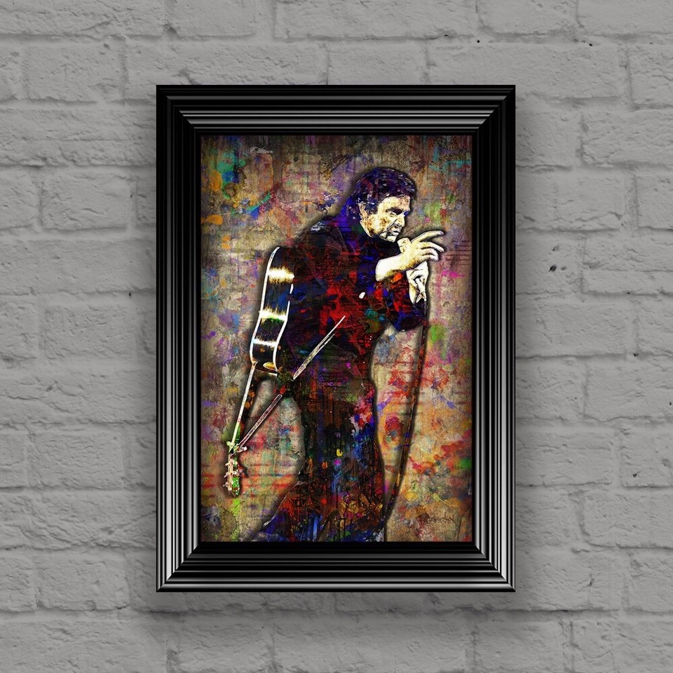 Johnny Cash 20x30in Poster Johnny Cash Tribute Rock Country Art Free ...