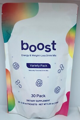 Truvy Boost Energy & Weight Loss Drink Mix Variety Pack Sealed Bag (30 ...