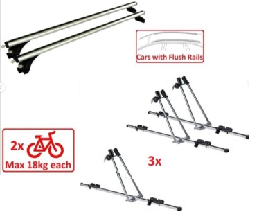 Set Roof Rack + Bike Racks for 3 Bikes M03BS/A107 For Audi Q3 2012-2021 ...