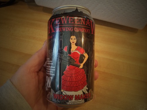 WIDOW MAKER 12 OZ ALUMINUM BEER CAN KEWEENAW BREWING CO SOUTH RANGE MI ...