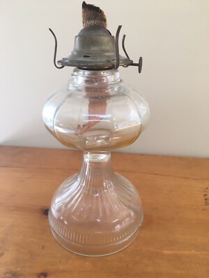 Hurricane Gas Lamp Base Glass Antique | eBay