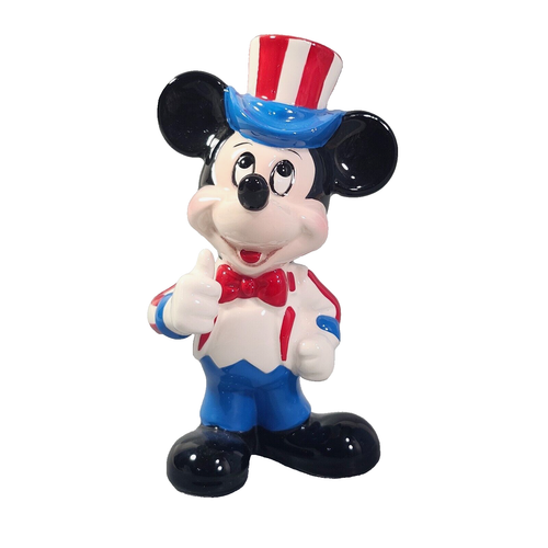 VTG Disney Patriotic Mickey Mouse USA Uncle Sam Outfit 4" Ceramic ...