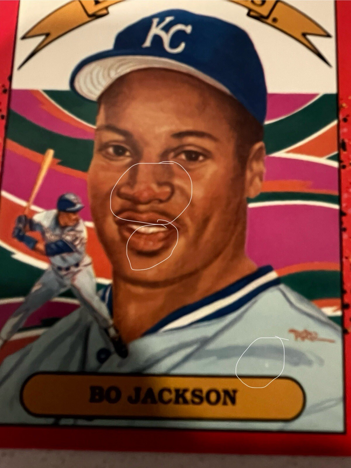 Bo Jackson Diamond Kings Super Rare 1 of 1 Triple Error Baseball Card ...