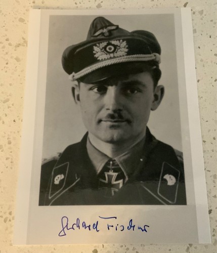 WWII German Panzer Ace Gerhardt Fischer Knights Cross Signed Photo | eBay