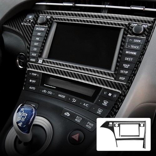 Black Navigation Screen Panel Sticker Carbon Fiber For Toyota Prius ...