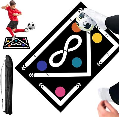 Football Skills Training Mat Non Slip Kids Adults Dribble Training ...