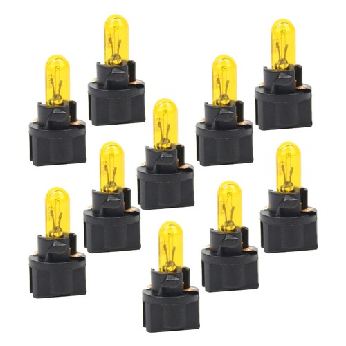 10x T5 Yellow Instrument Panel Dash Gauge Light Bulbs 74 17 18 37 70 ...