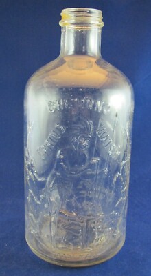 Original Vintage Chemung Spring Water Bottle- NY- Embossed- Indian- 64 ...