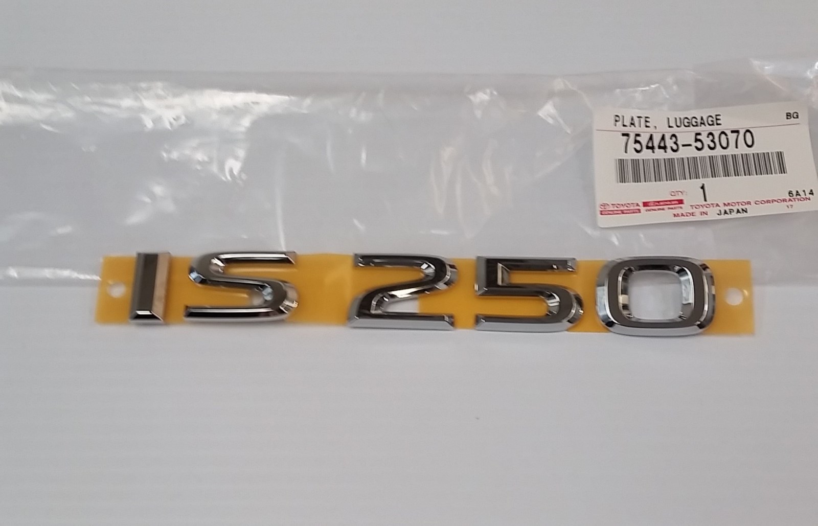 LEXUS OEM FACTORY REAR IS250 EMBLEM BADGE 2006-2013 IS250 2WD | eBay