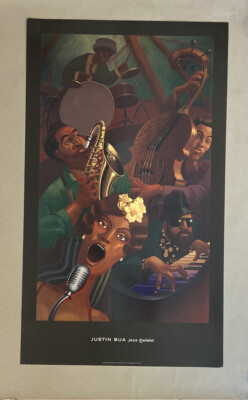Vintage Poster: Justin Bua Jazz Quintet (21x38 inches) | eBay