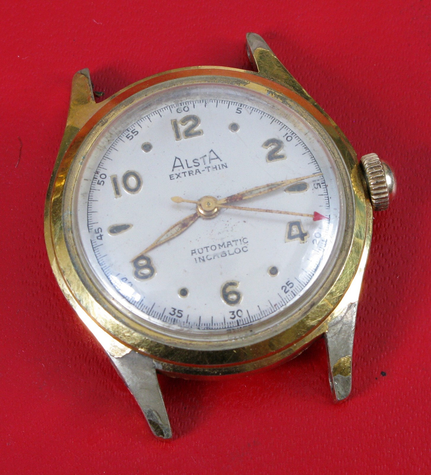 CLASSIC VINTAGE ALSTA AUTOMATIC EXTRA THIN WATCH WRISTWATCH WORKING ...