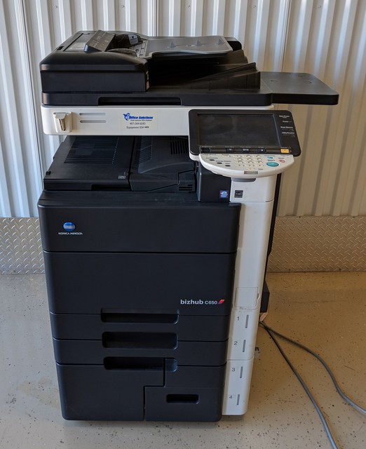 Konica Minolta Bizhub C650 Color Copier 50 ppm Color 65ppm B&W 1.7M ...